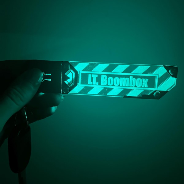 Acrylic LED Gamer Tag Keychain - Etsy