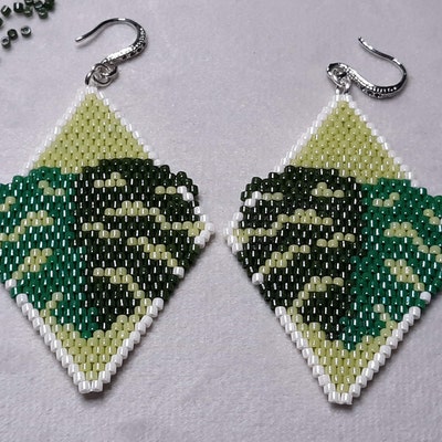 Native Inspired Bead Loom Pattern Bear Paw Loom Bracelet Pattern - Etsy