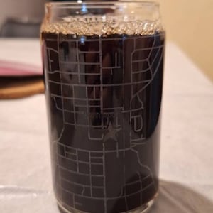 Custom City Map on Pint Glass, Whiskey Glass, Wine Glass, or Beer Can ...