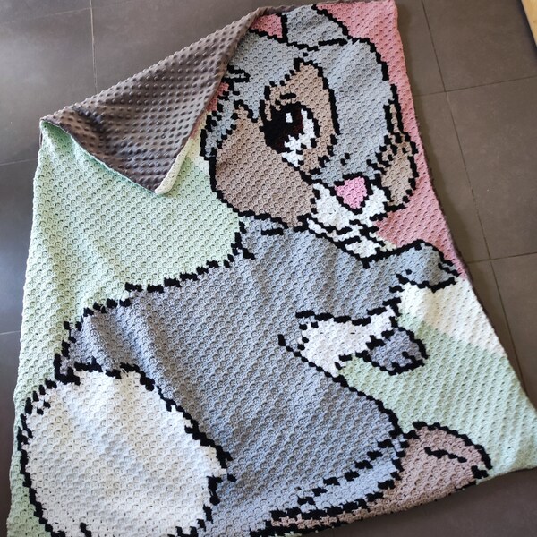 Thumper Rabbit Bunny Mini C2C Crochet Pattern - Etsy