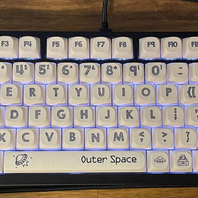 Custom Pudding Backlit Keycaps 126 Pcs for Mechanical Keyboards Silver ...