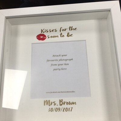 Hen Party Keepsake. Kisses for the Soon to Be Mrs. / Kiss the Miss ...