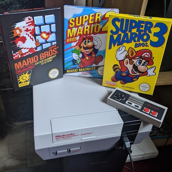 Super Mario Bros NES Box Manual Poly Block Dust Cover - NO GAME ...