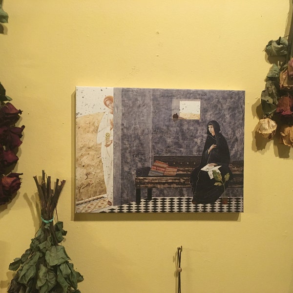Annunciation, Original Giclee Full Colour Print on Canvas of Modern ...