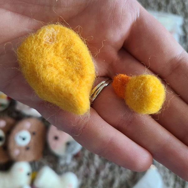 Felted Yellow Duck, Wool Felt Duck, Needle Felt Ducks, Felted Duck ...