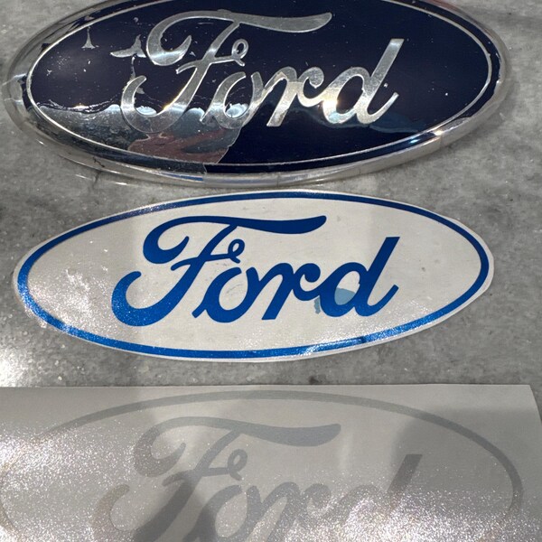 Ford Decal Script Oval Logo 3M Vinyl Sticker Decal Wrap Car Truck ...