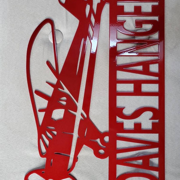 Airplane Custom Name Metal Sign, Prop Plane, Plane Sign, Airport, Kids ...