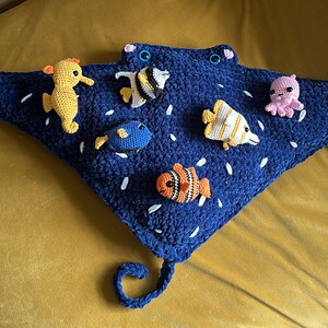 PATTERN PACK Mega Ray and 7 Sea Friends Patterns Ray, Angelfish, Blue ...