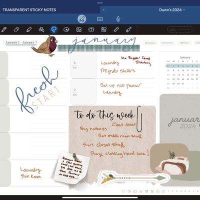 Transparent Digital Planner Stickers Functional PNG Digital Stickers ...