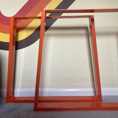 Inverted Trapezium Frame by Designer Legs Rustic Steel Metal - Etsy UK