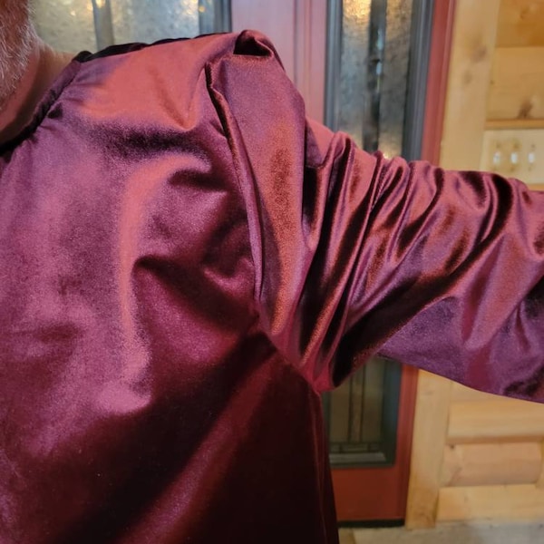 Old World Santa Suit Wine Super Soft Velvet Santa Claus Jacket Coat ...