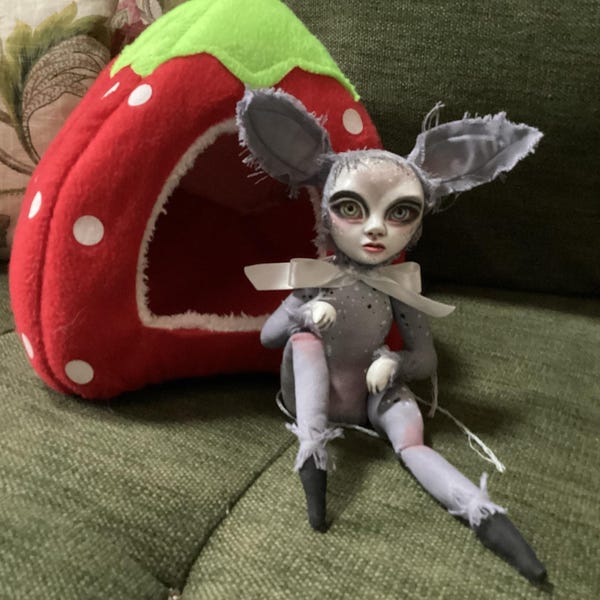 OOAK Vampire Art Doll, Baby Doll, Bat, Creepy Cute, Goth, Halloween ...