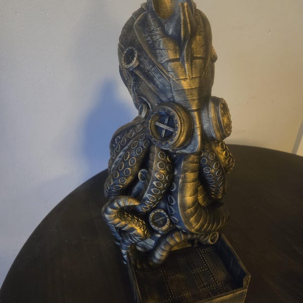 Steampunk Octopus Dice Tower Octo Tank Dice Roller Tabletop Game Dnd ...