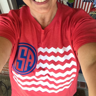 Chevron Flag Monogram Frame SVG File Svg / DXF / PDF / Jpg for Cameo ...