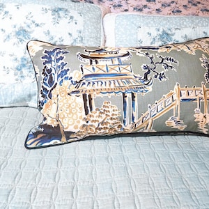 Multicolor Pillow Cover Phoenix Pillow Chinoiserie Pillow Cover Lushan ...