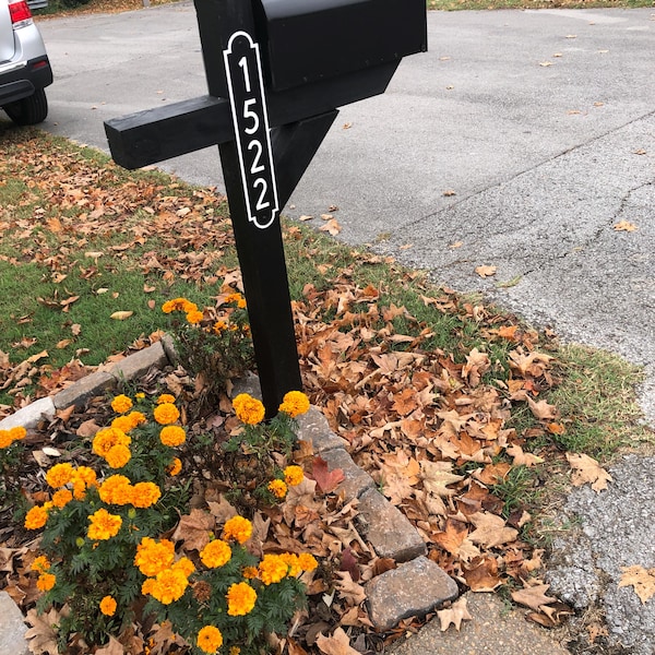 Curb-n-sign Hanging House Mailbox Address Sign, Made in USA Oval Shaped ...