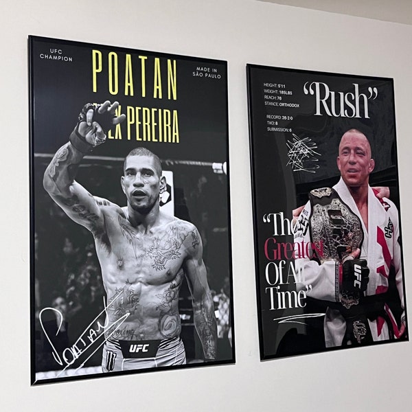 Alex Poatan Pereira Poster, UFC Poster, MMA Poster, Fighter Motivation ...