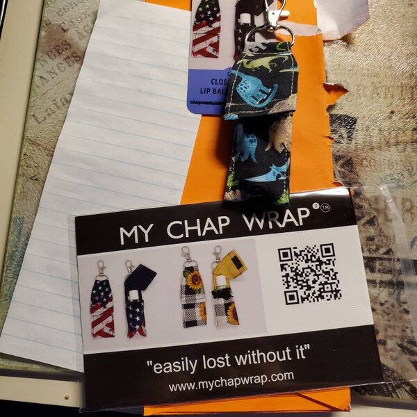BANDANA Chapstick Holder, Closed Top Lip Balm Keychain Fob, Western ...