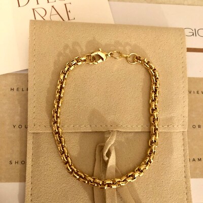 18K Gold Chain Bracelet, Gold Filled Bracelet, Gold Bracelets ...