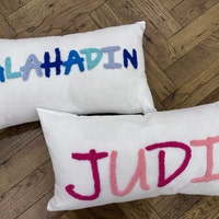 Personalized Baby Name Punch Needle Pillow, Baby Shower Gift, Nursery ...