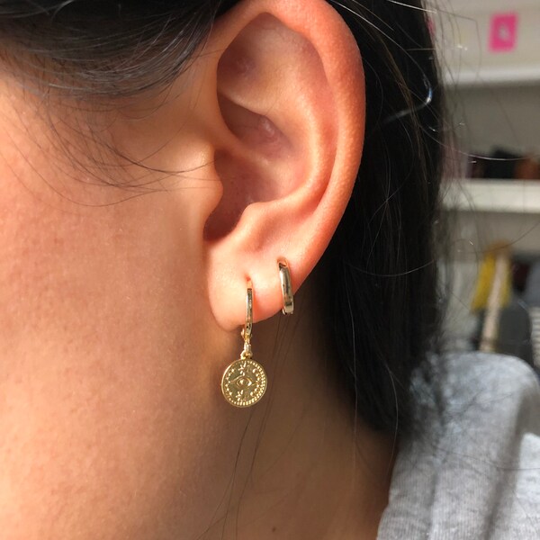 Gold Filled Huggie Hoop Earrings Thick Gold Hoops Everyday Hoop ...