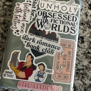 The Enchanted Book Stack, Bookish Sticker, Kindle Case Sticker ...