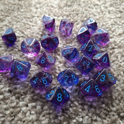 6-sided d6 Dice Random Number Spinner Ring Blue - Etsy