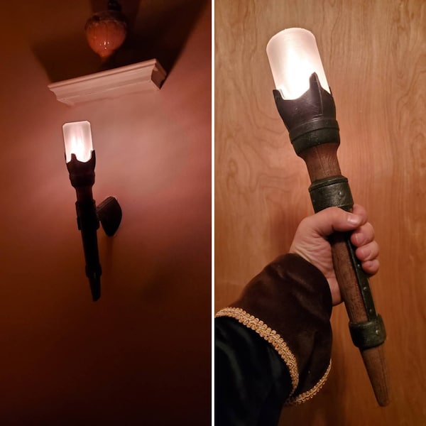 LARP LED Torch With Simulated Flame – Modular, USB Powered, 3D Printed ...