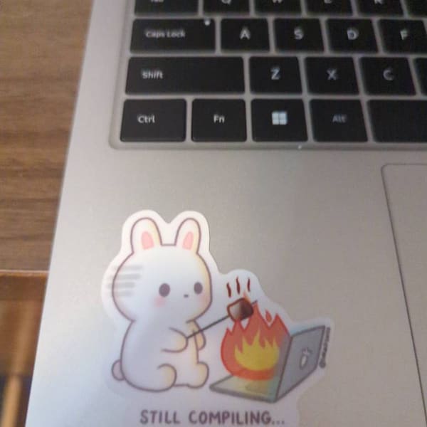 This is Fine Bear Programmer Humor Vinyl Sticker, Software Developer ...