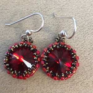 Circular Brick Stitch Earring Tutorial PDF Pattern INSTANT DOWNLOAD - Etsy