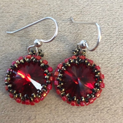 Circular Brick Stitch Earring Tutorial PDF Pattern INSTANT DOWNLOAD - Etsy