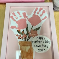 Mothers Day Flower Handprint Art Bundle, Printable | Mom Craft Gift ...