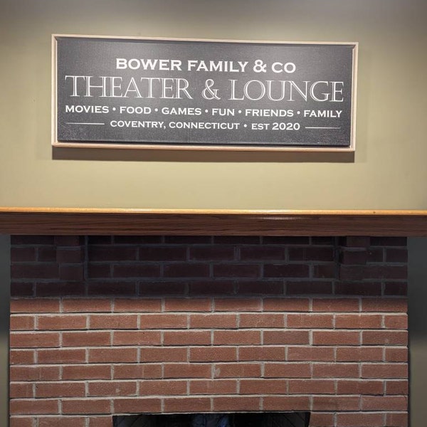 Custom Theater and Lounge Sign, Personalized Theater Sign, Personalized ...