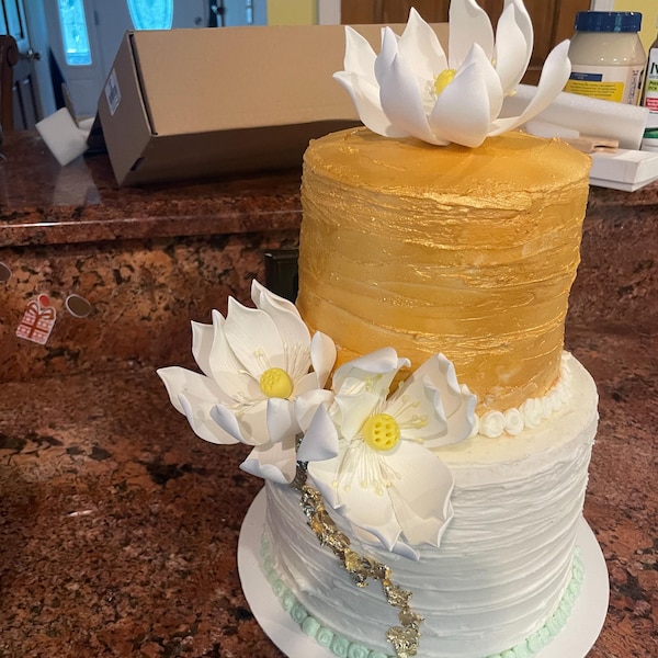 Bamboo Sugar Flower Cake Topper | Assorted Size Gum Paste Flower for ...