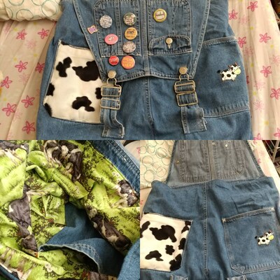 Lace Trimmed Denim Backpack Made From Bib Overalls. - Etsy