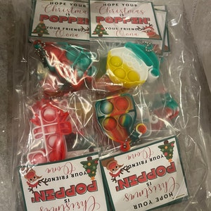 Christmas/holiday Pop-it Keychains assembled & Personalized - Etsy