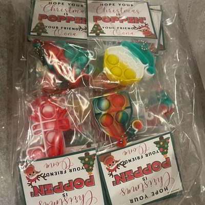 Christmas/holiday Pop-it Keychains assembled & Personalized - Etsy