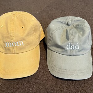 Mom and Dad Baseball Caps Pregnancy Announcement Hats Set of - Etsy