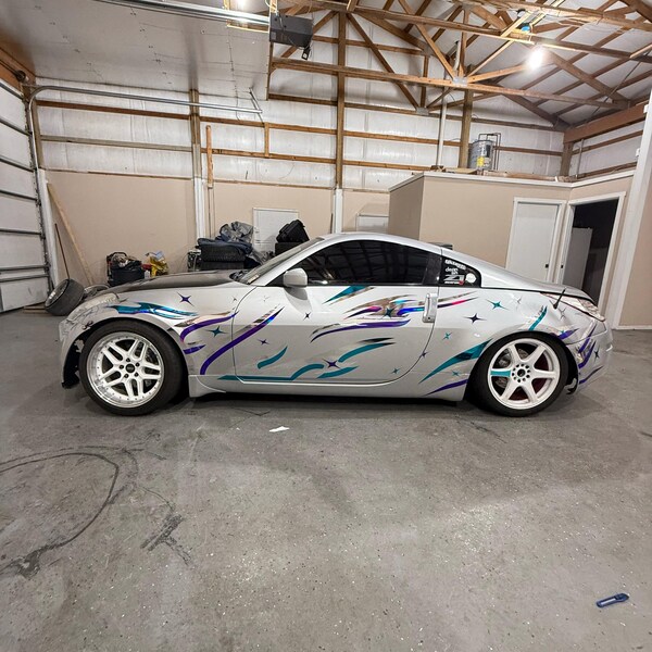 ENJOU- Livery Left and Right Sides Custom Racing Decals Drift Racing ...