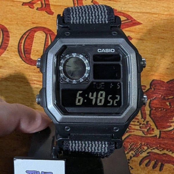 Custom Casio AE1200 Watch - Negative Display Mod -world Time- Digital ...