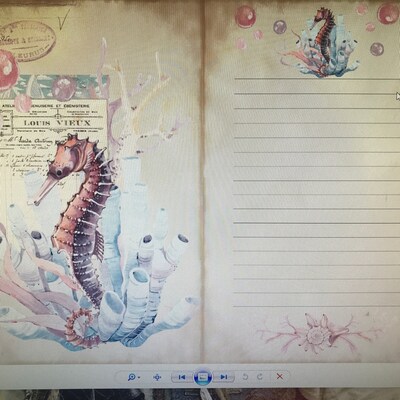 Sand and Sea Junk Journal Kit, Beach Printables, Seahorse Collage ...