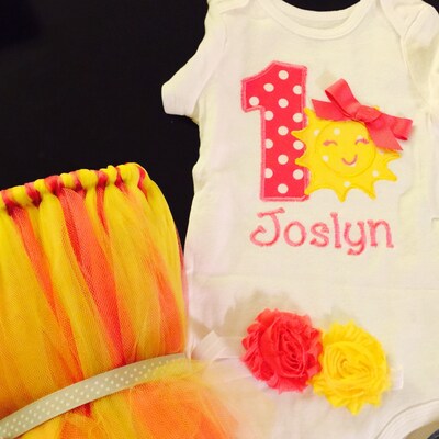 You Are My Sunshine First Birthday Outfit , 1st Birthday Sun Outfit ...