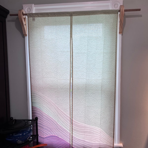 Japanese Birds in Wonderland Noren, Japanese Noren, Birds Door Curtain ...