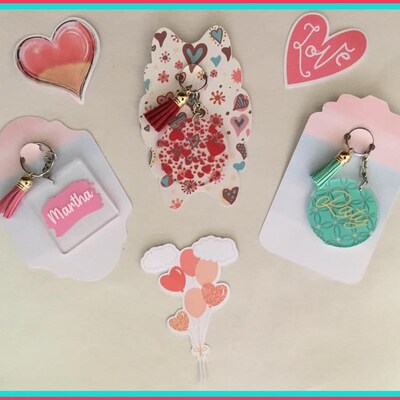 Keyring Display Card Template, Keyring Display Card Svg, Keychain Svg ...