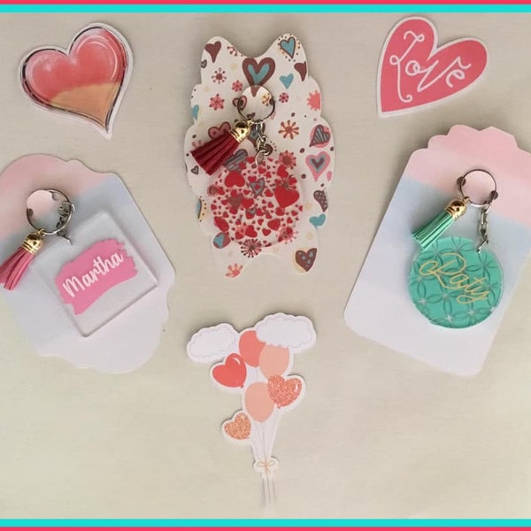 Keyring Display Card Template, Keyring Display Card Svg, Keychain Svg ...