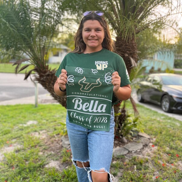 Custom College Bound Yard Flag, Custom College Sign, College Garden ...