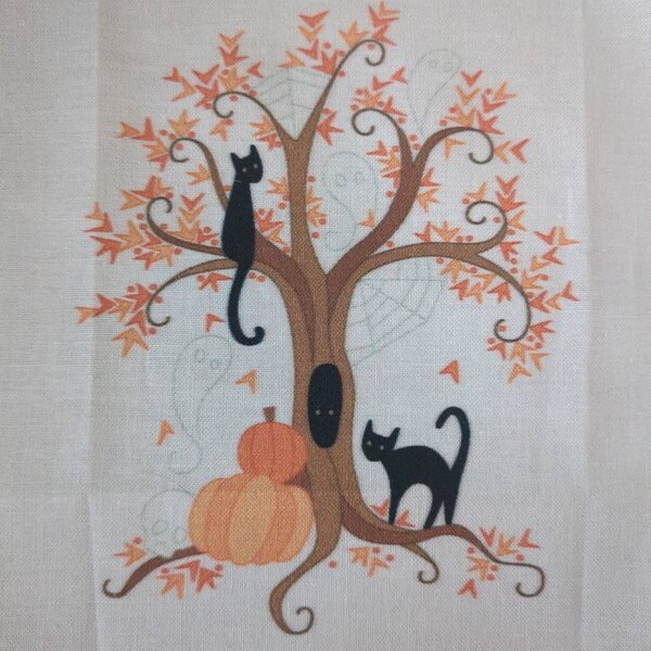 Halloween Tree Hand Embroidery Sampler, Halloween DIY Decoration - Etsy
