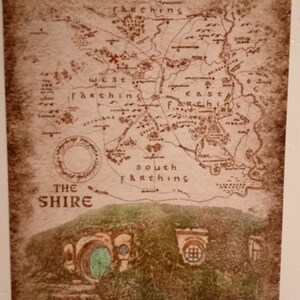 Hobbiton Landscape Printable Art Decor of Map Lord of the | Etsy
