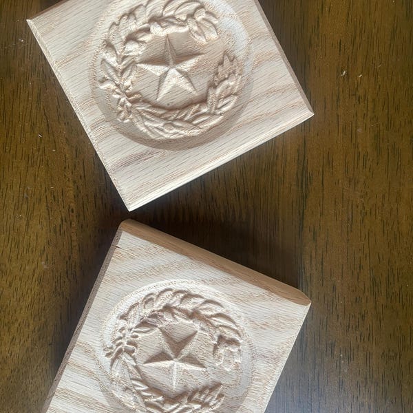 Tree of Love Engraved Wood Rosette: Home Decor Trim Block - Etsy