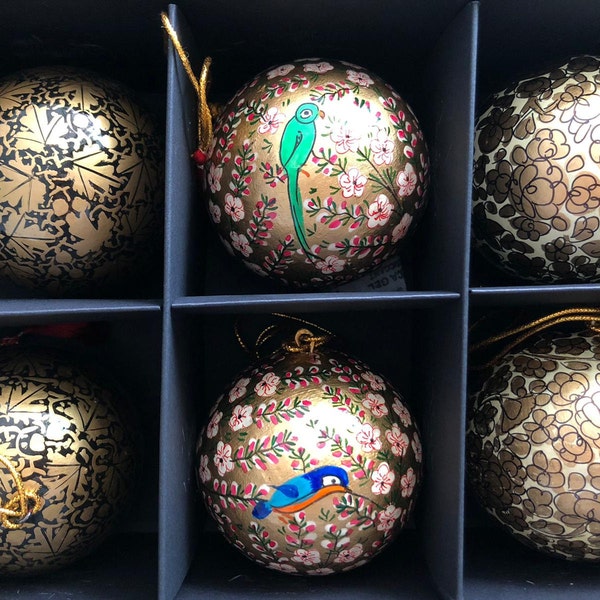 Large Paper Mache Gift Box Chapeau – Handmade Hand Painted Floral ...